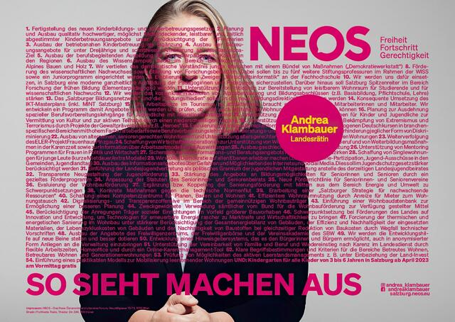 Landtagswahl Salzburg 2023: So sieht die Neos-Kampagne für die ...