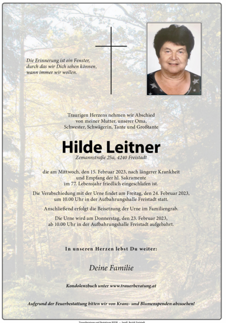 Sterbefälle im Februar 2023: Trauer- und Todesanzeigen aus dem Bezirk ...