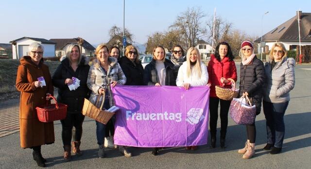 Großpetersdorf: SPÖ Frauen mit Verteilaktion zum Weltfrauentag - Oberwart