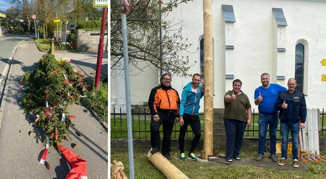 Nächtliche Tat: St. Michaeler Maibaum umgesägt und wieder aufgestellt ...