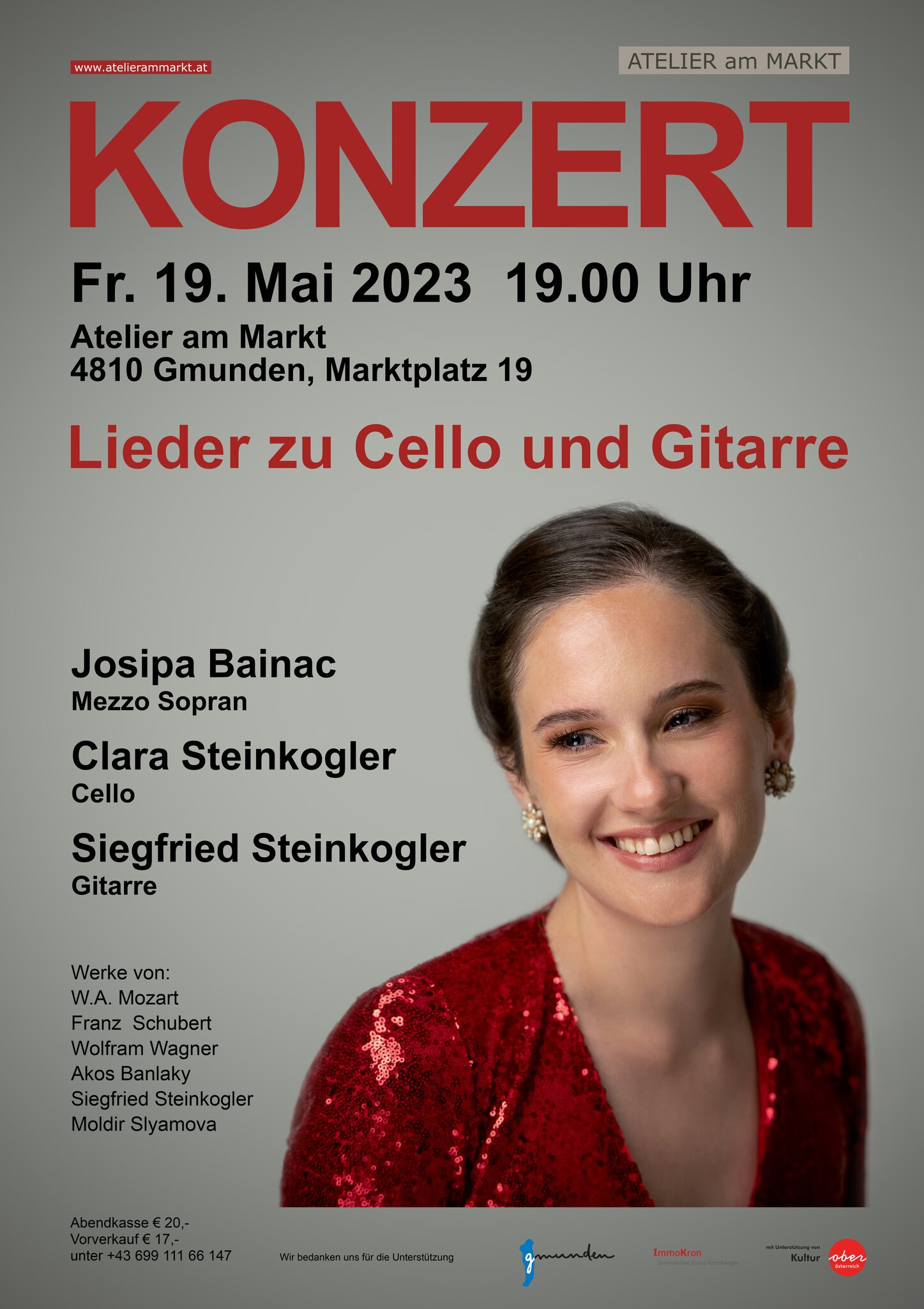 Preisgekrönte Sängerin Josipa Bainac gibt ein Konzert im Atelier am ...