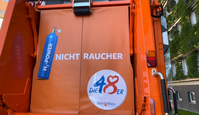 48er-Neuheit: Wien testet erstes mit Wasserstoff betriebenes Müllauto ...