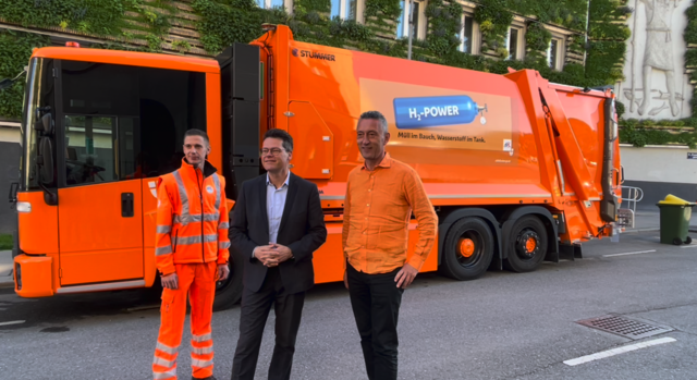 48er-Neuheit: Wien testet erstes mit Wasserstoff betriebenes Müllauto ...