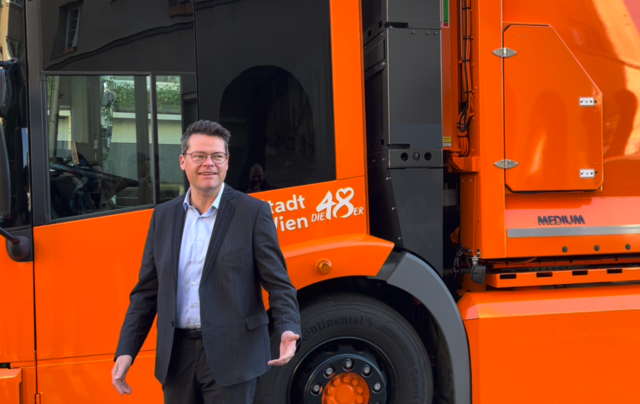 48er-Neuheit: Wien testet erstes mit Wasserstoff betriebenes Müllauto ...
