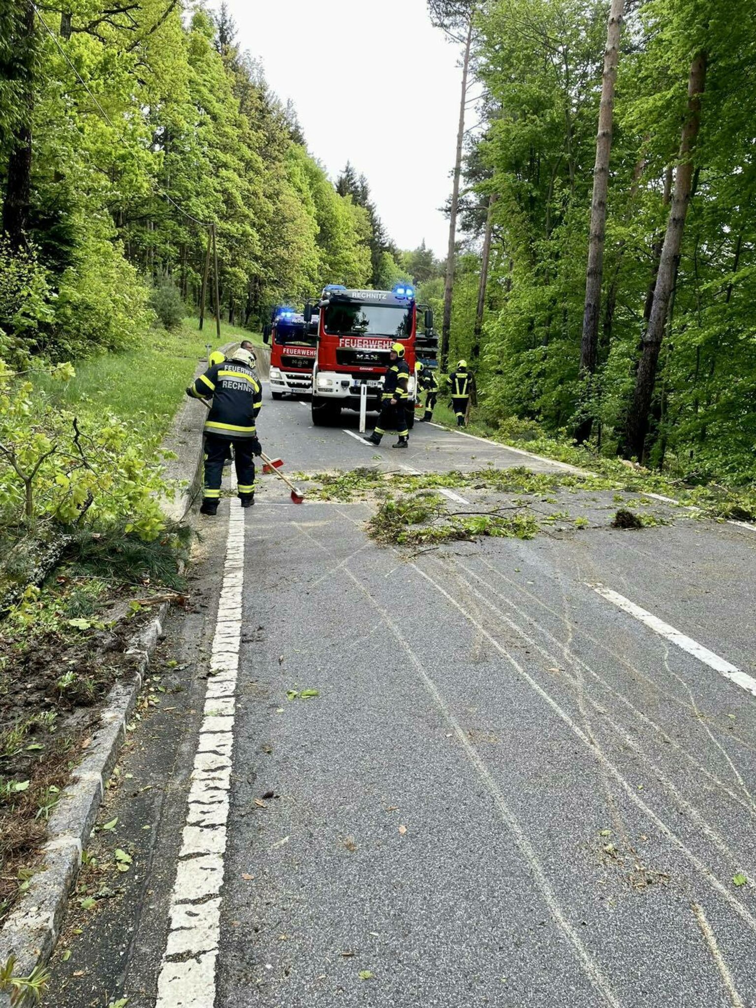 B56 bei Rechnitz: Feuerwehreinsätze aufgrund starker Sturmschäden ...