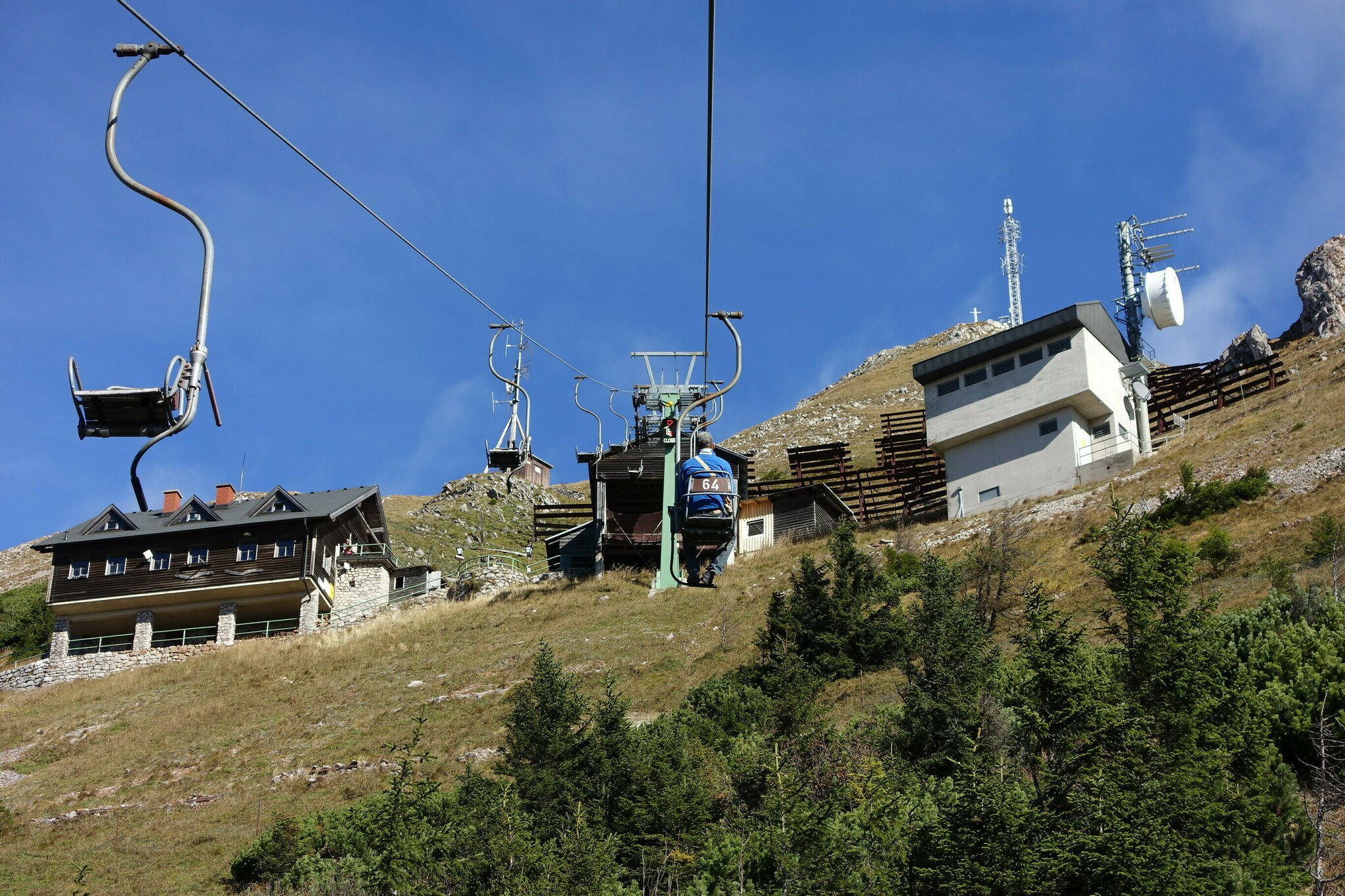 Polster-Sessellift: Der Betrieb des "Einser" ist auch im Sommer ...