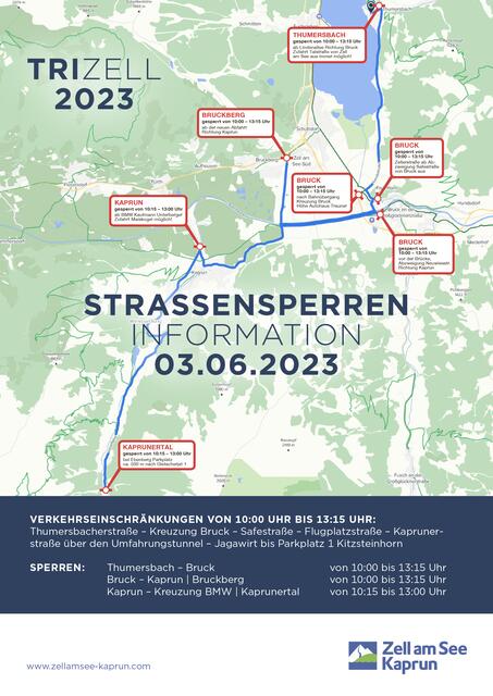 Straßensperren: Informationen zu Verkehrseinschränkungen beim TriZell ...