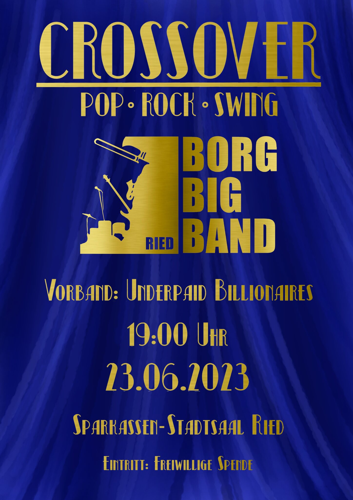 Herzliche Einladung!: Crossover - Konzert der BORG BIG BAND - Ried