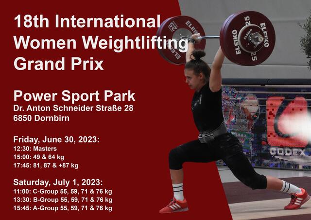 18th International Women Weightlifting Grand Prix: Athletinnen aus ...