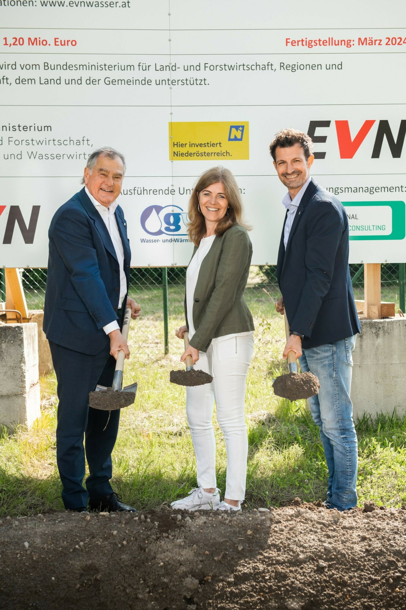 Weiches Wasser: Spatenstich Naturfilteranlage Obersulz - Gänserndorf