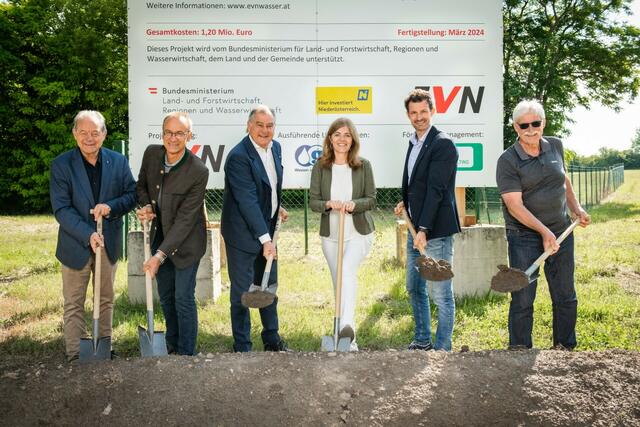 Weiches Wasser: Spatenstich Naturfilteranlage Obersulz - Gänserndorf
