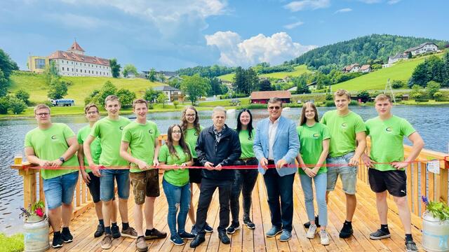 Waldhausen: Neue Seeplattform am Badesee wurde offiziell eröffnet - Perg