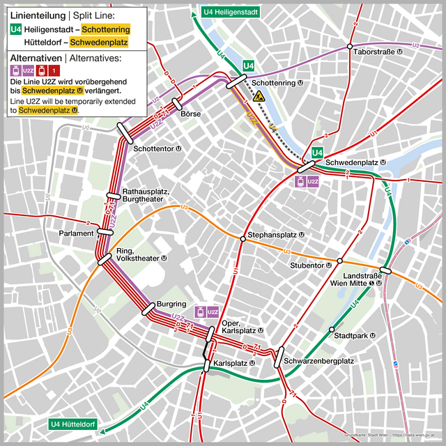 Wiener Linien: Bauarbeiten an mehreren Bim- und U-Bahn-Linien im Sommer ...