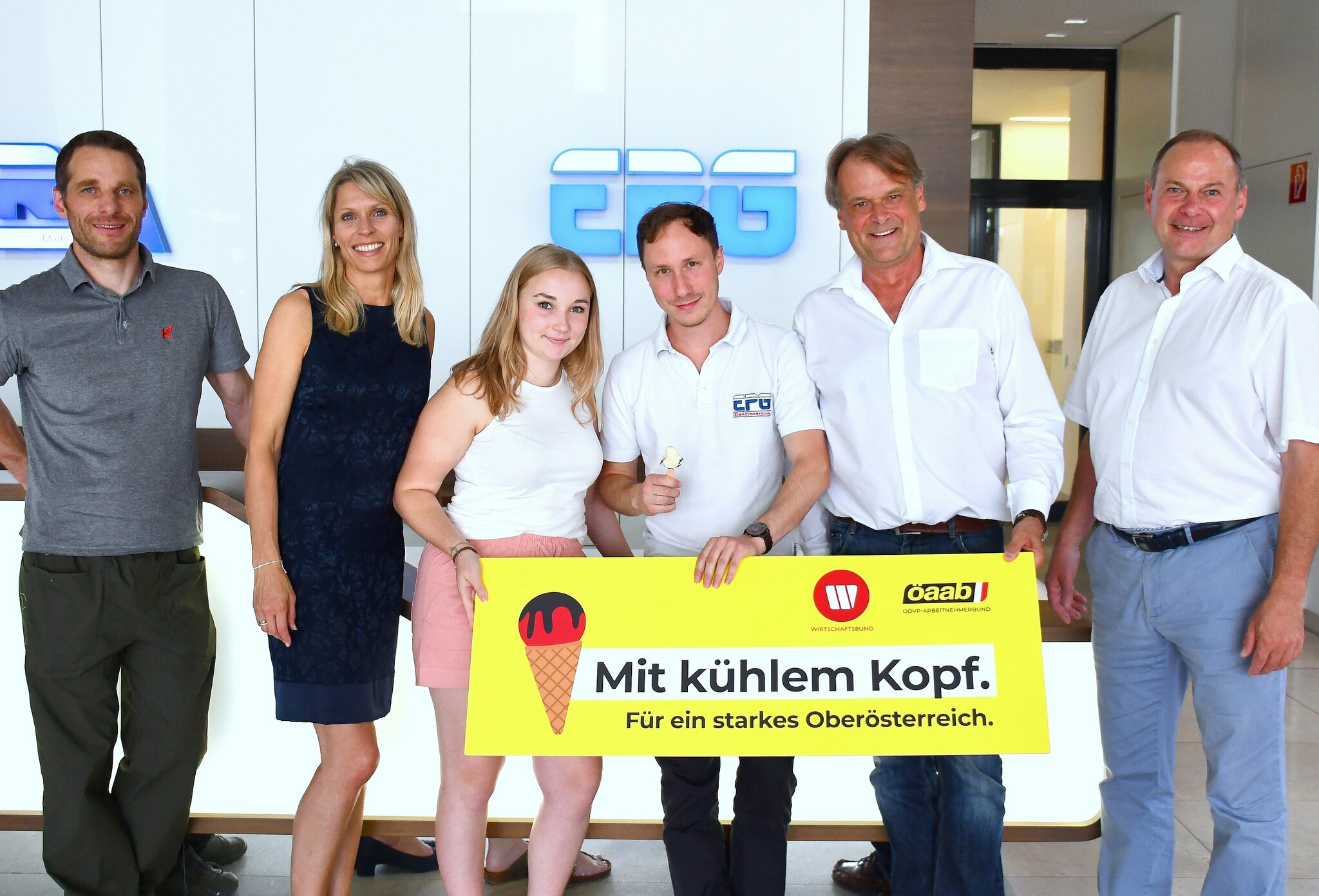 EPG Elektrotechnik: Wirtschaftsbund überraschte 90 Mitarbeiter mit Eis - Urfahr-Umgebung