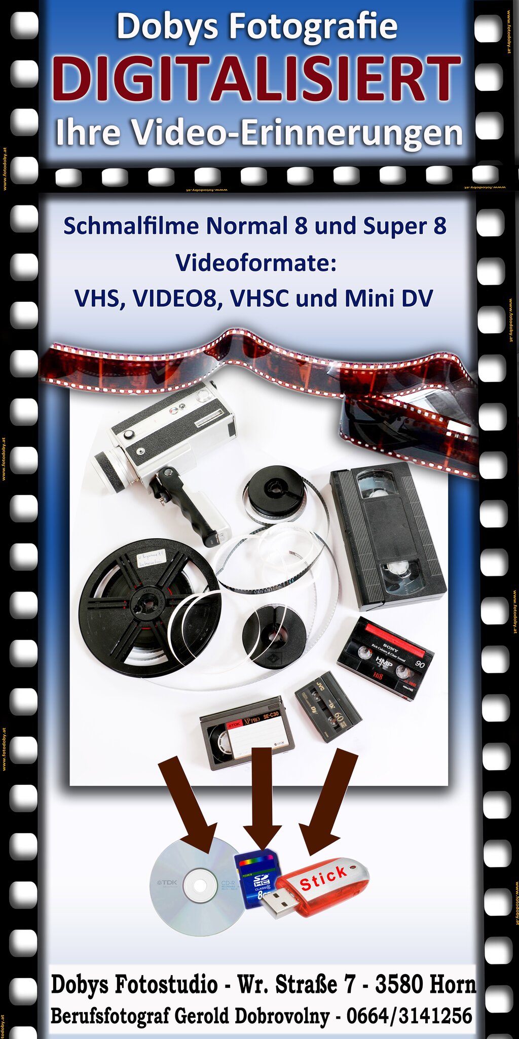 Retten Sie ihre Videos wie VHS, Video 8 usw....: VHS, Video 8, HI8 ...