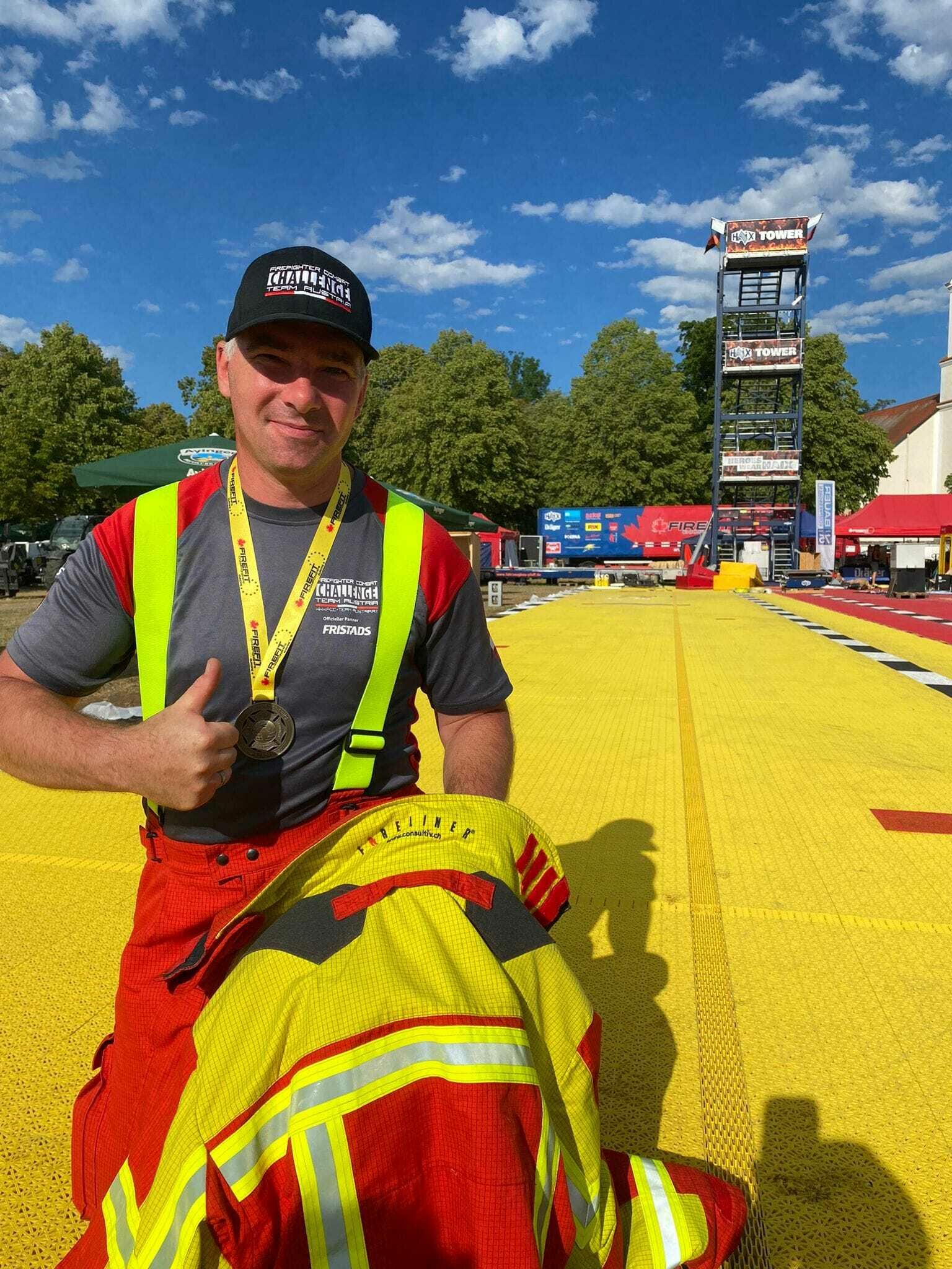 Firefit Europe in Siegersbrunn: Feuerwehrmann Günther Hindelang holte ...