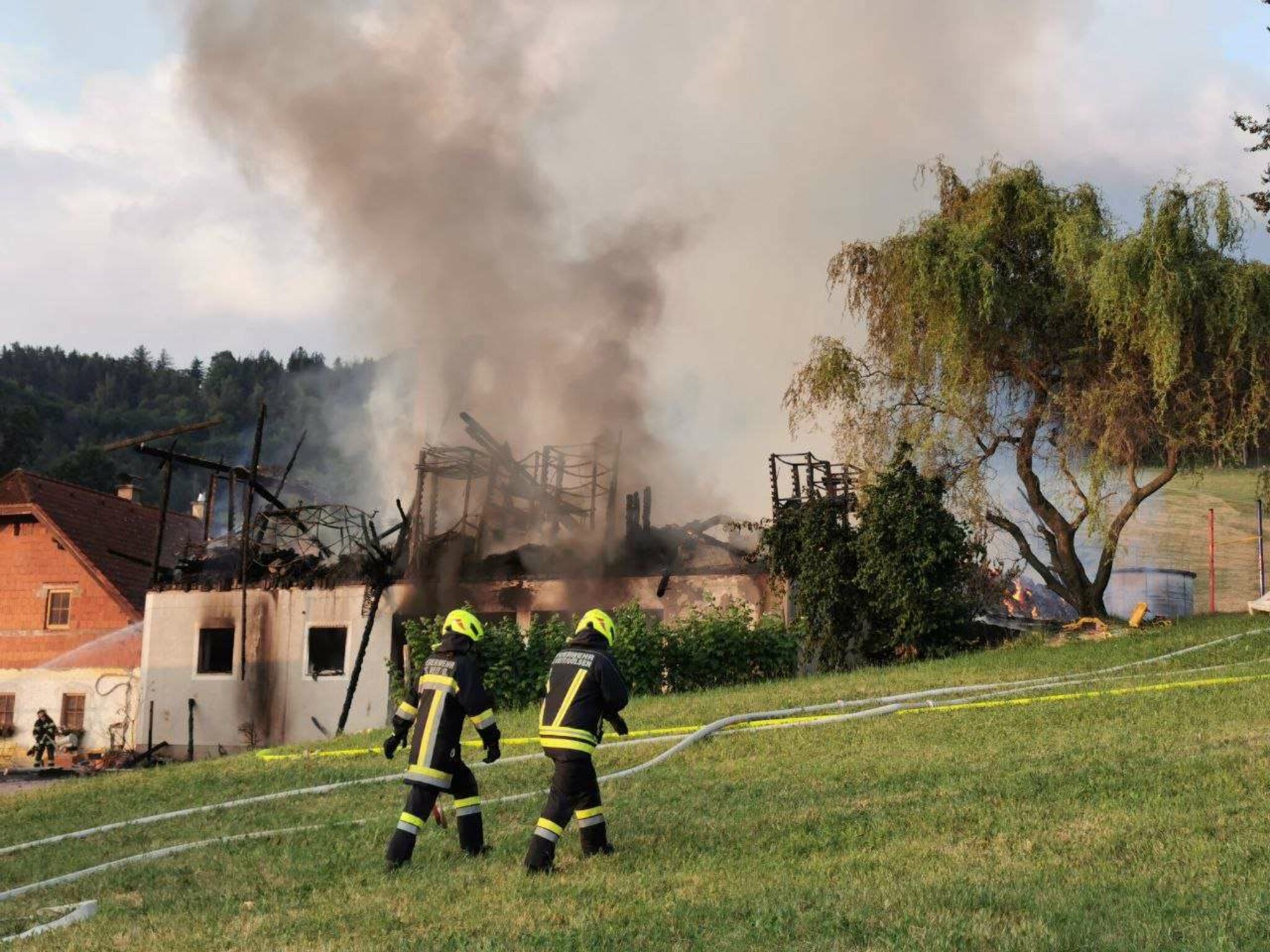 Feuerwehreinsatz: Brand am Bauernhof – 20 Tiere sind um's Leben ...