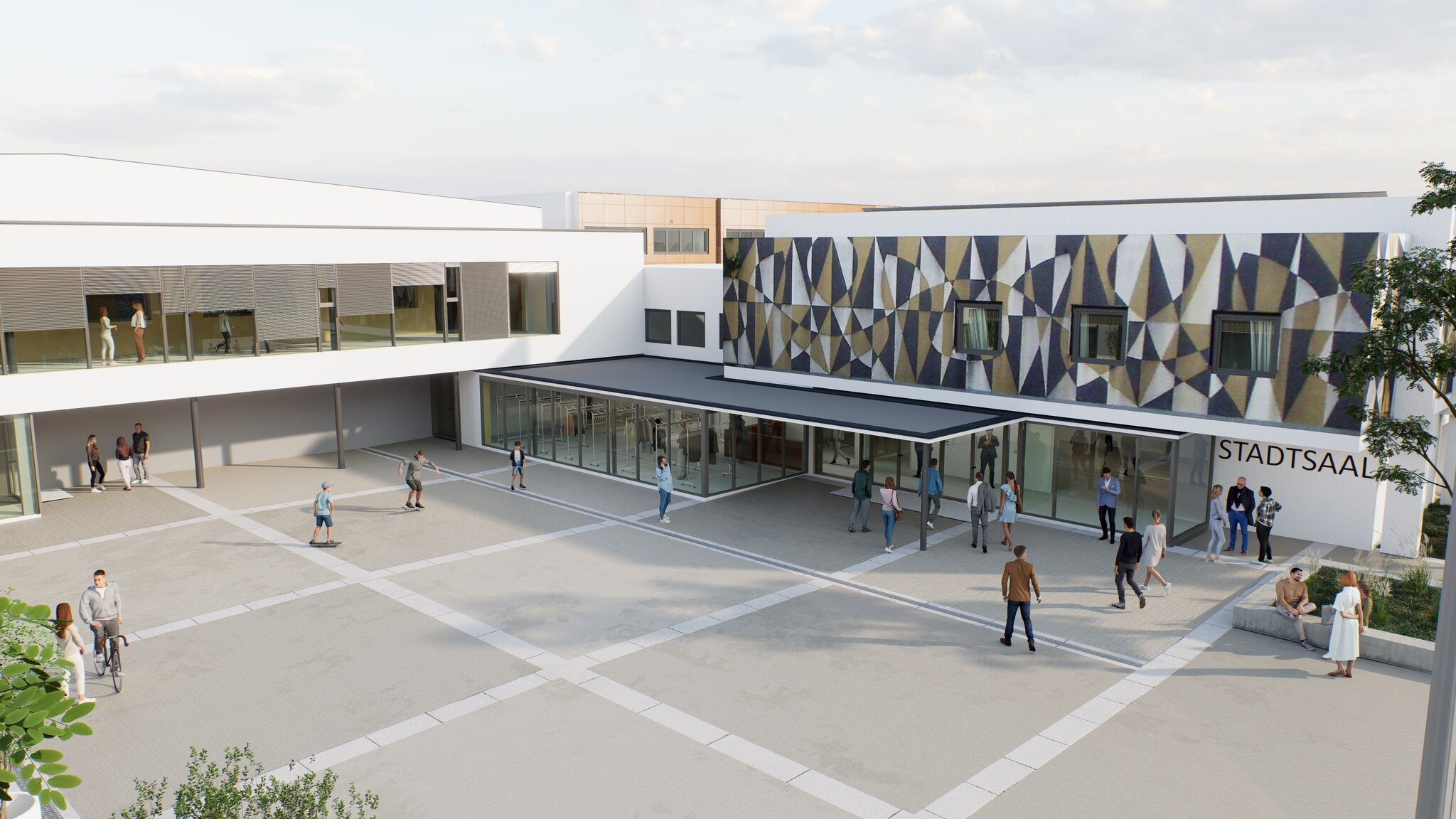 Stadtsaal Hollabrunn: Der Eingangsbereich wird aus- und umgebaut ...