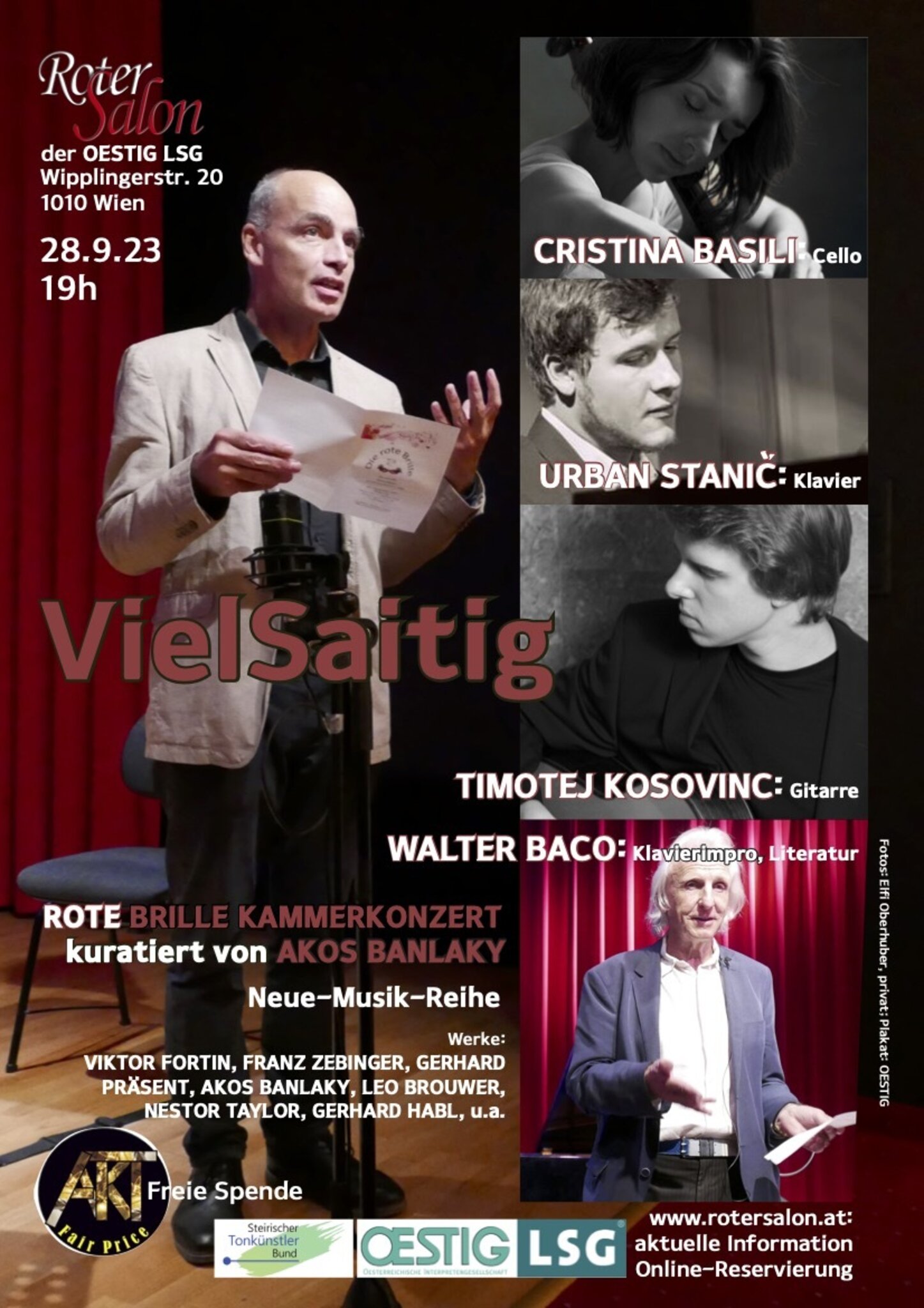 In Wien, 28.9.2023: VielSaitig – Konzert mit Gitarre, Cello, Klavier ...