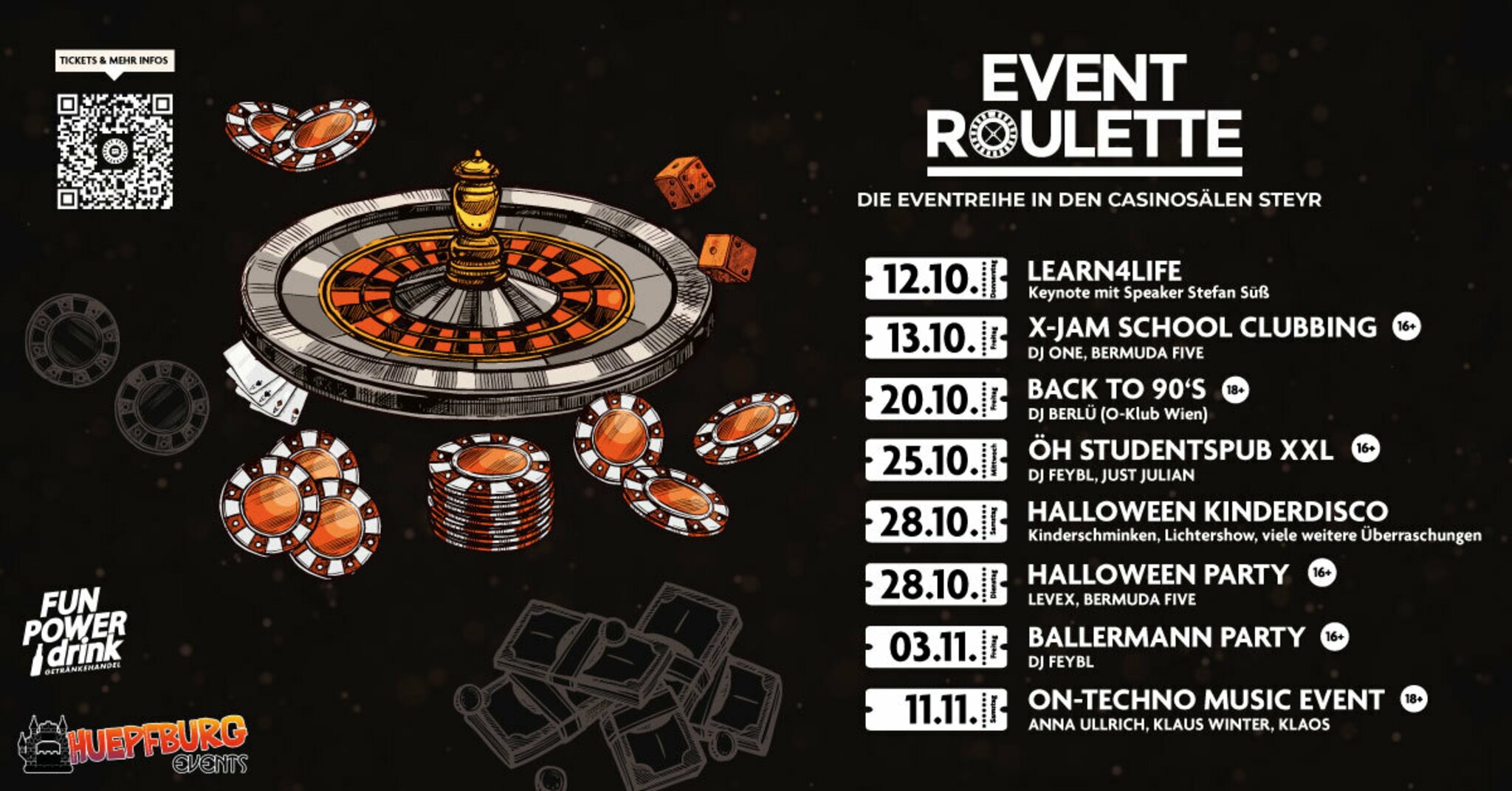 Unterhaltung in Steyr: "Event Roulette" in den Casinosälen Steyr ...