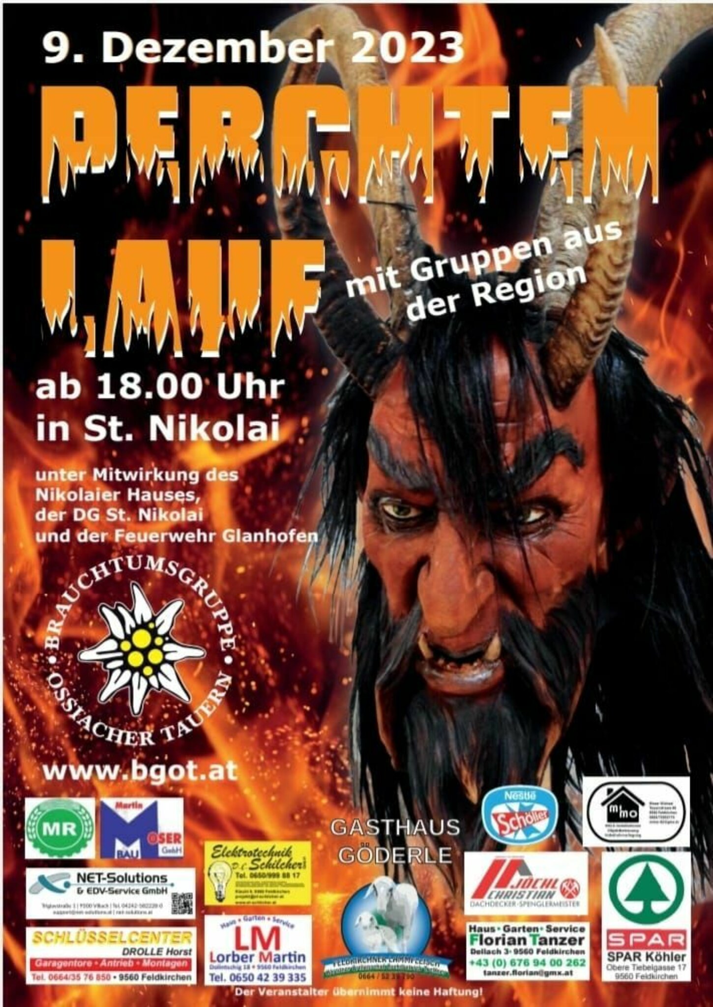Perchtenlauf BGOT: Perchtenlauf in St. Nikolai - Feldkirchen