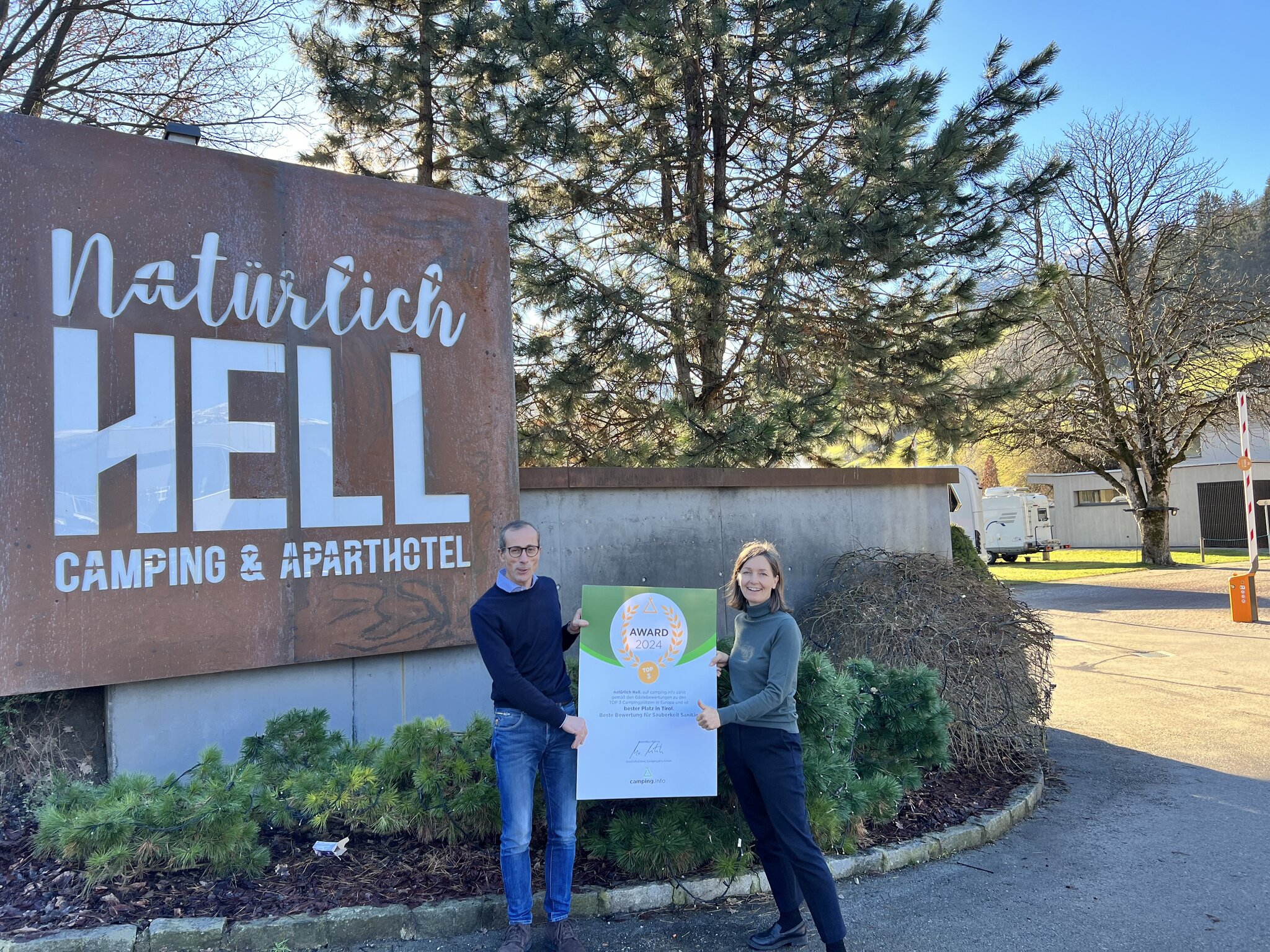 Camping-Platz Award: Camping Hell/Fügen europaweit auf Platz drei - Schwaz