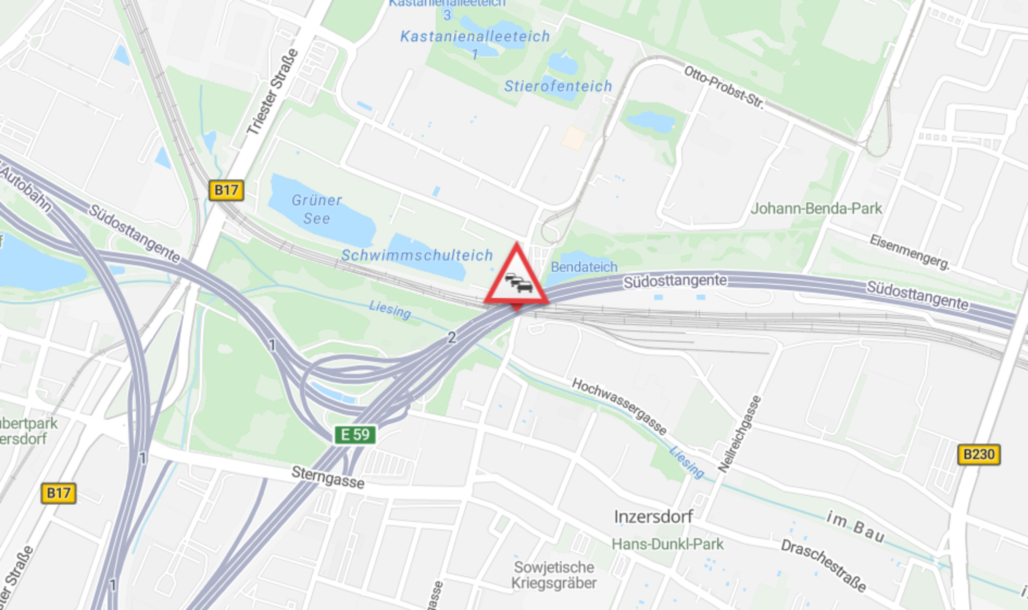 Südosttangente: Verkehrsunfall sorgt für massiven Stau auf Wiener A23 ...