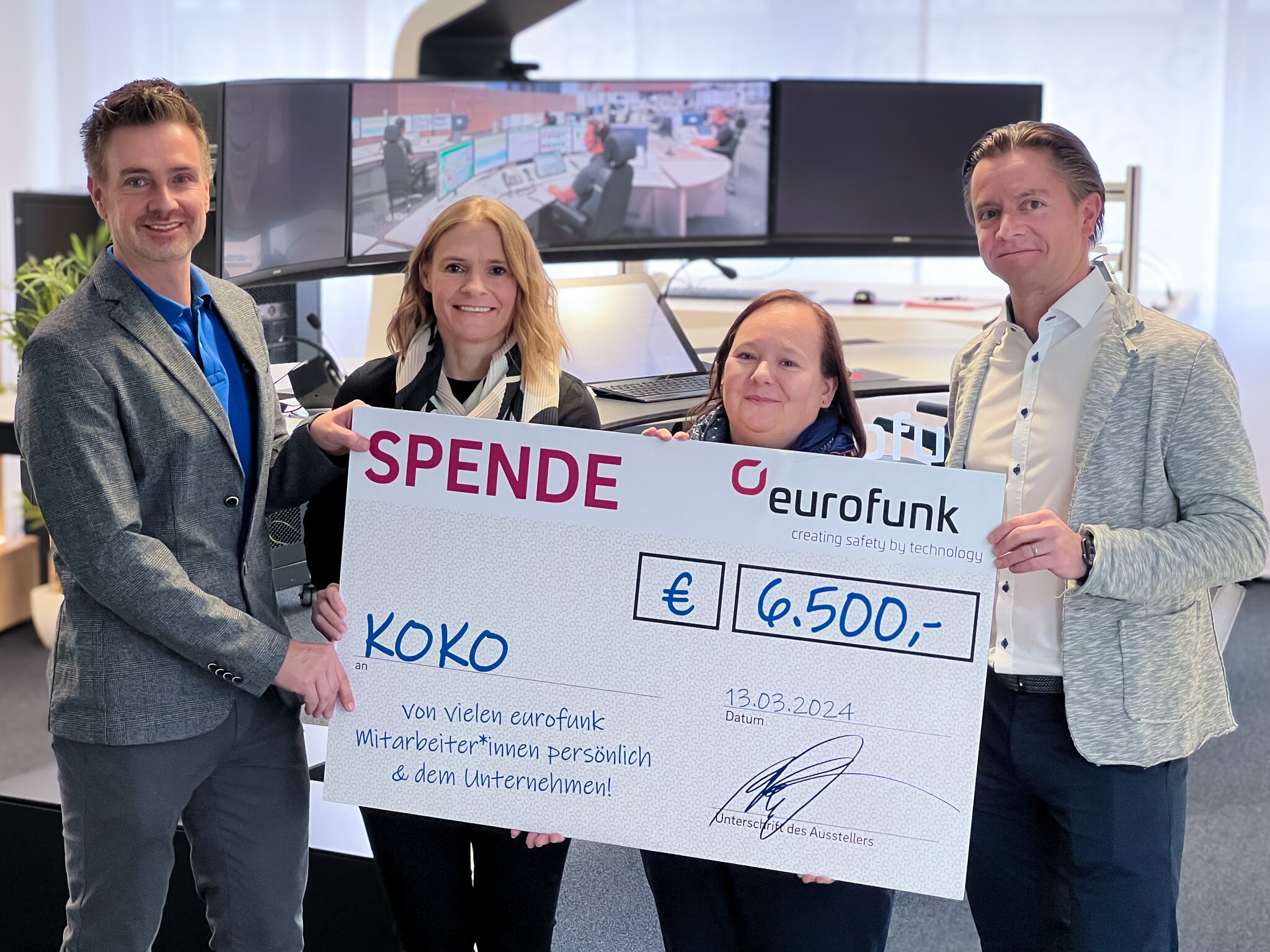 Spendenübergabe: Eurofunk unterstützt KOKO mit 6.500 Euro - Pongau