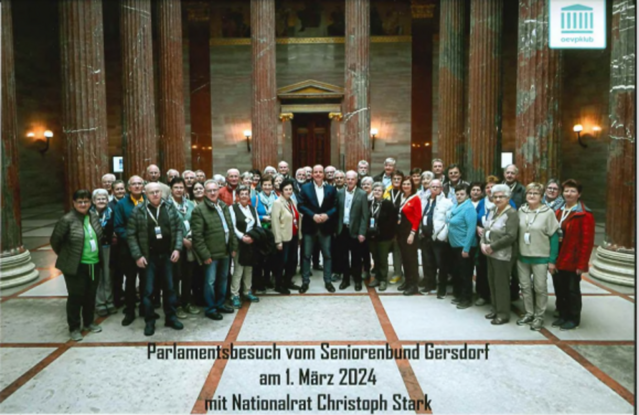 Seniorenbund Gersdorf: Erster Ausflug 2024 ins Hohe Haus nach Wien - Weiz