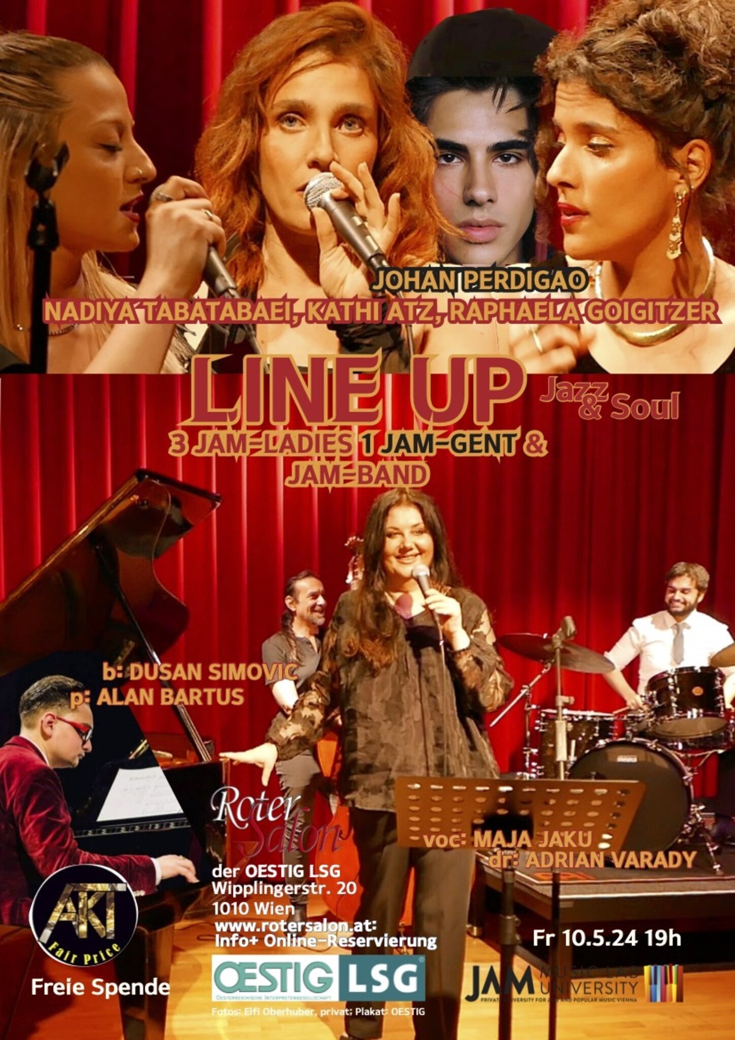 Konzert in Wien, 10.5.2024: 3 JAM-LADIES, 1 JAM-GENT & JAM-BAND - Soul ...