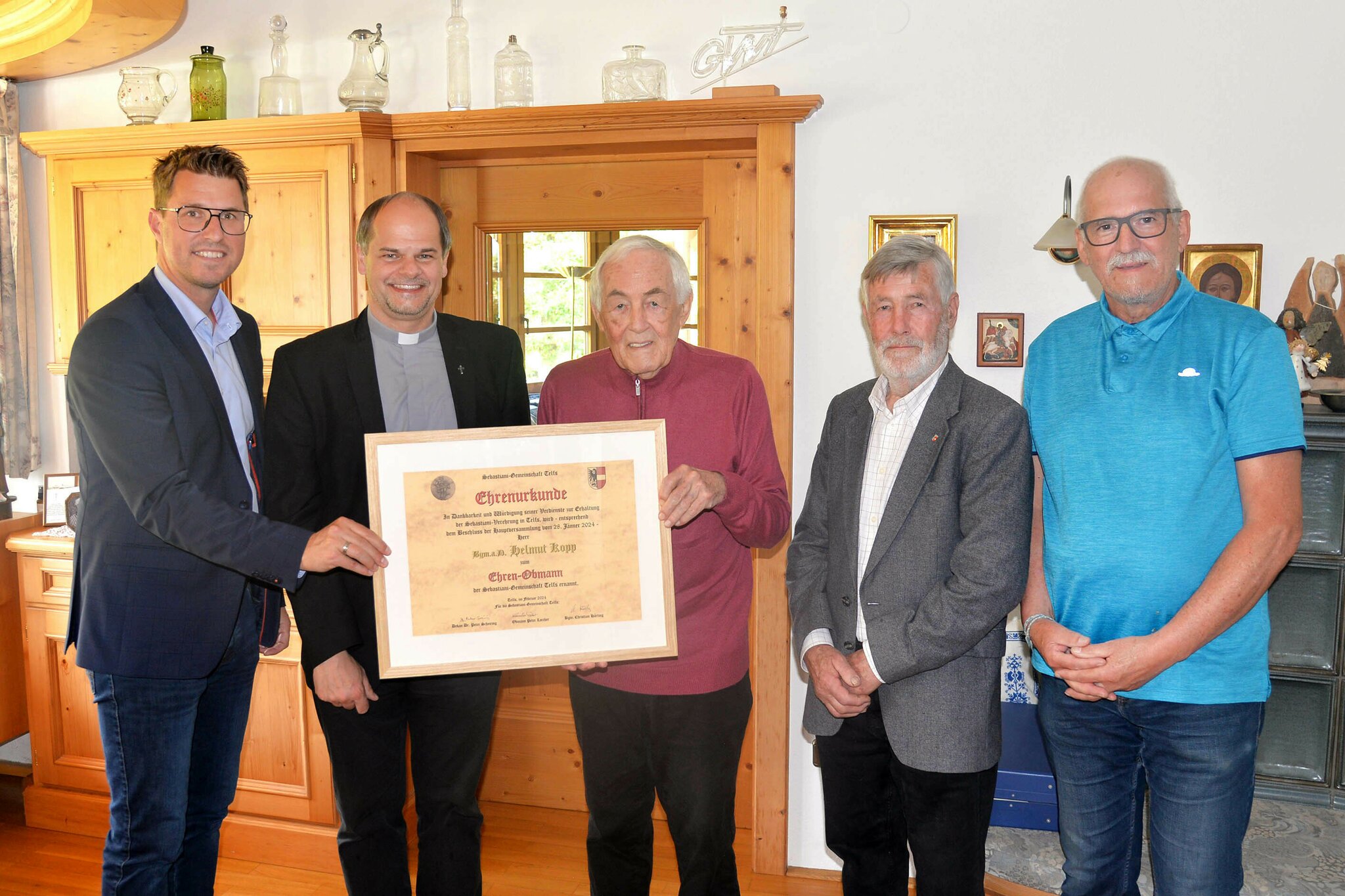 Helmut Kopp ist Sebastiani-Ehrenobmann - Telfs