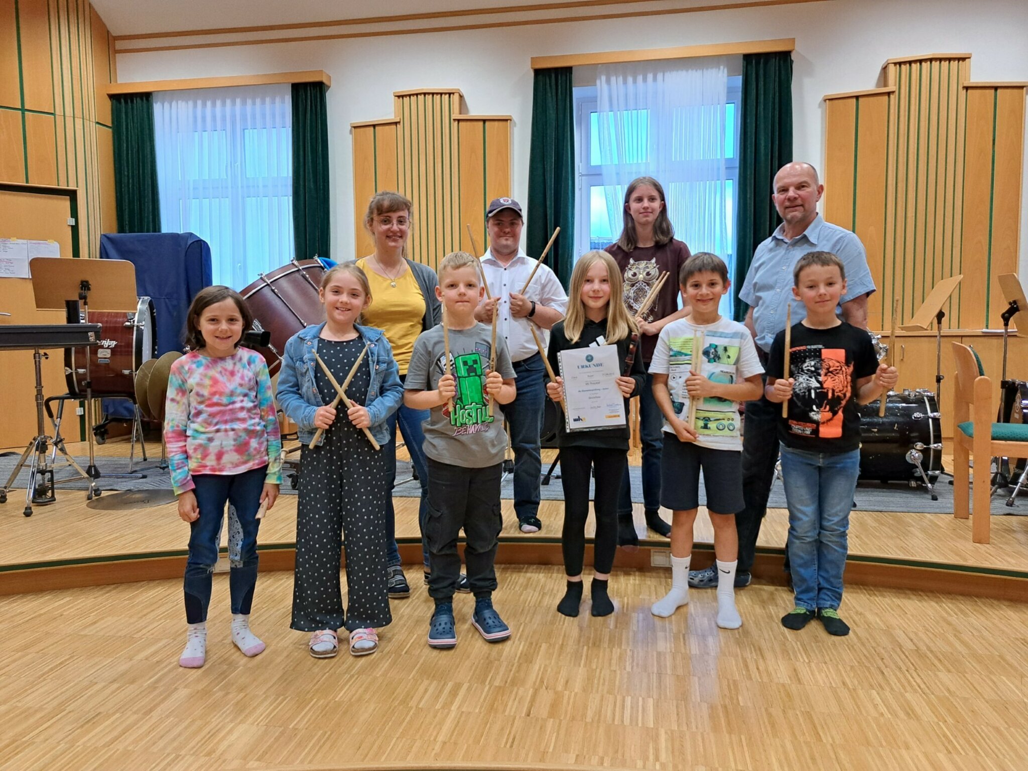 MS Thayatal: Konzert der Schlagwerkklasse in Langau - Horn
