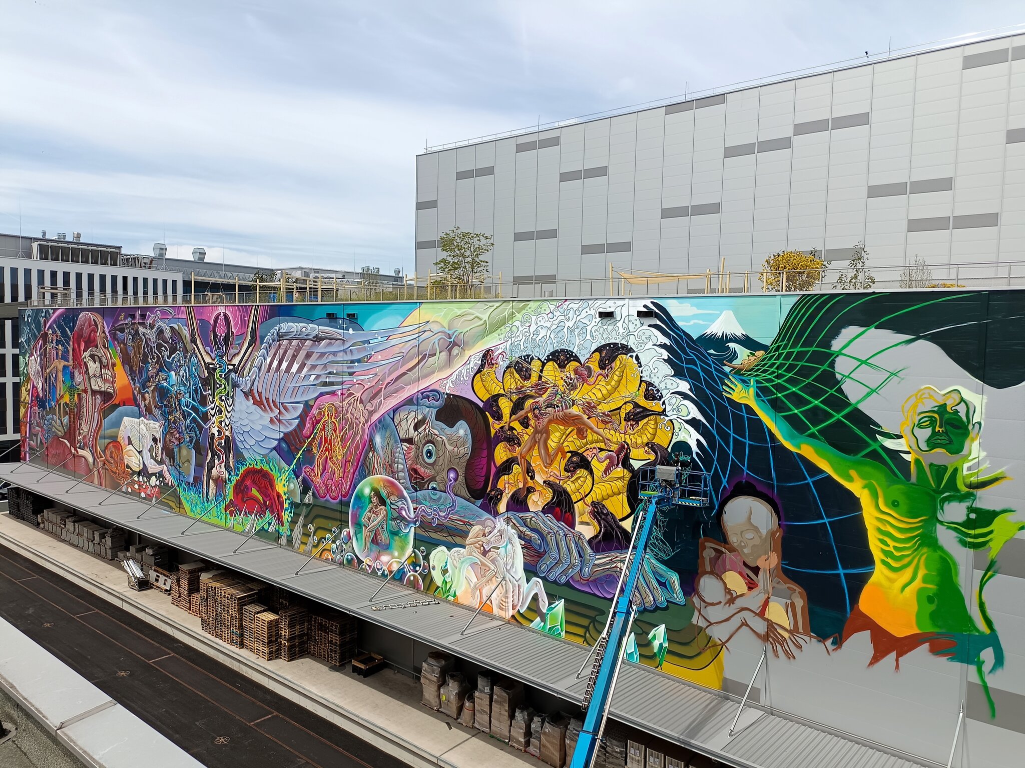 Neues Nychos-Mural: Rekordfeier zum Sundowner im Mural Harbor Linz - Linz