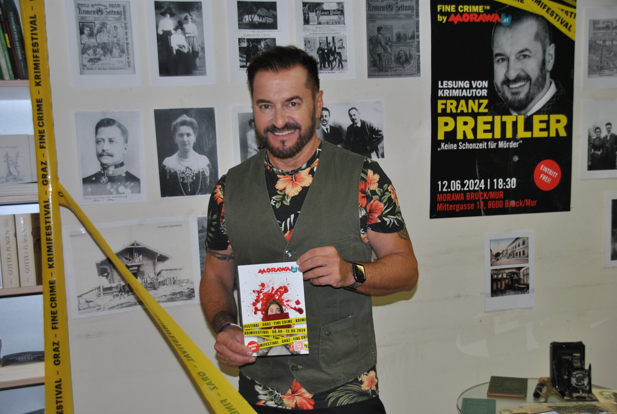 Fine Crime Festival 2024: Franz Preitler las bei Morawa - Bruck an der Mur