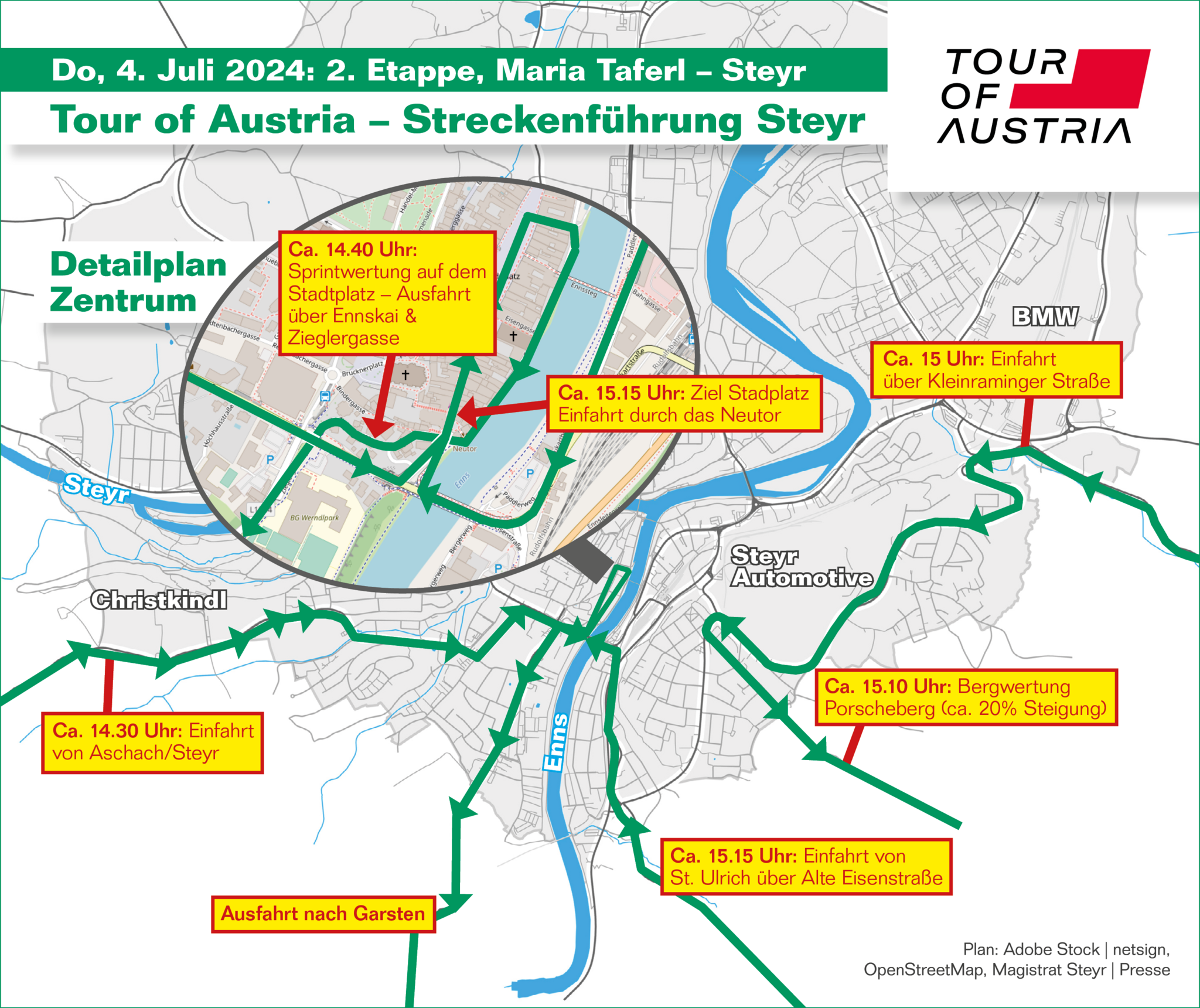 Tour of Austria: Steyr wird wieder Etappenziel bei der Tour of Austria ...