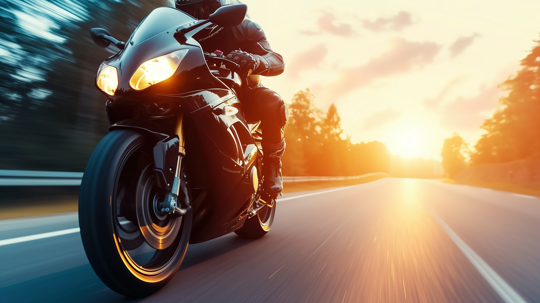 Mit Motorrad Geblitzt
