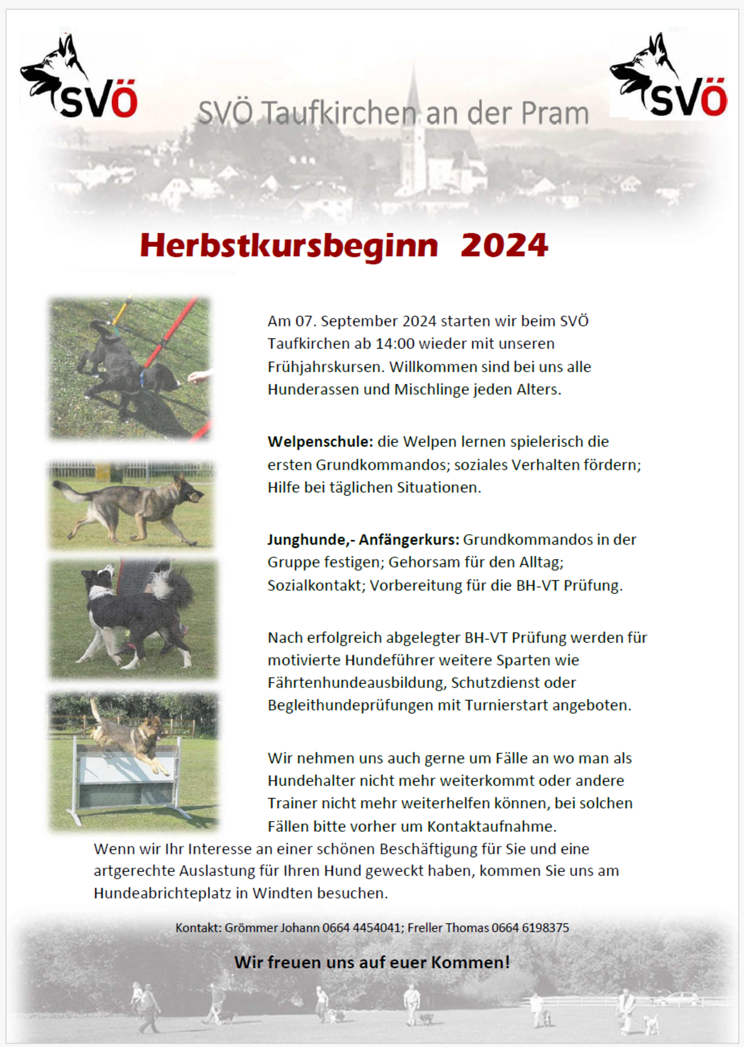 Hundesport: Herbstkursbeginn beim SVÖ Taufkirchen - Schärding
