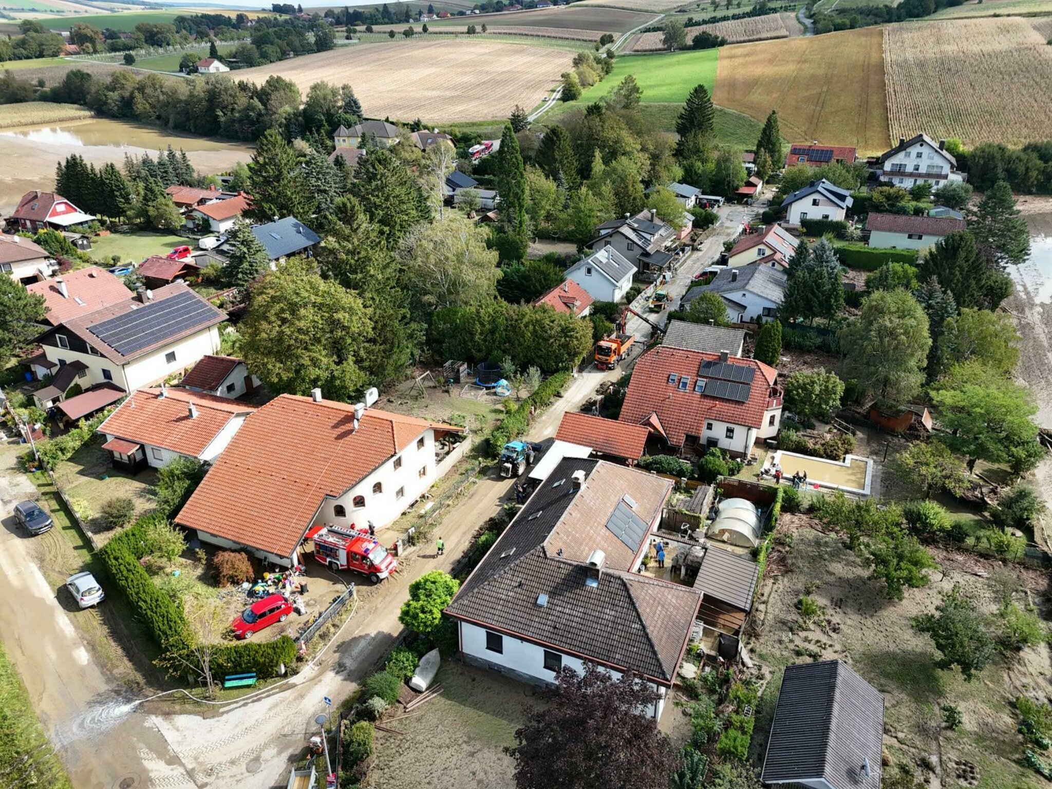Fazit in Neulengbach: "Hochwasser-Schutzmaßnahmen haben geholfen ...