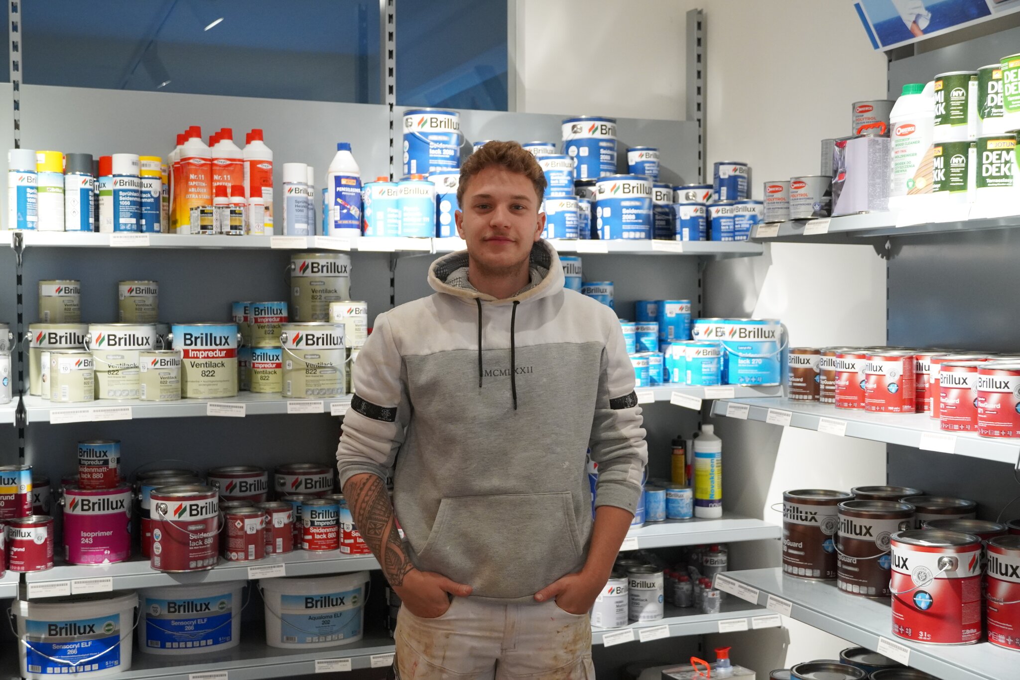 Patrick Beck ist Maler und Werbetechniker: Er machte eine Doppellehre ...