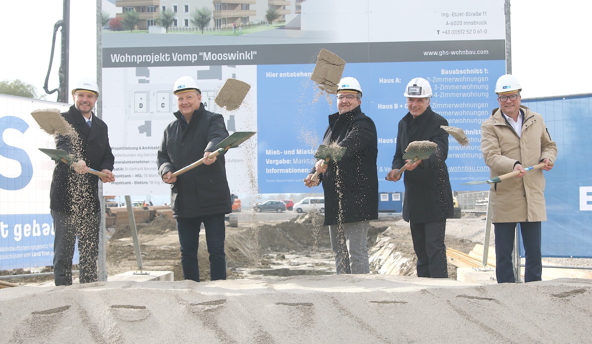 Vomp: Spatenstich zum leistbaren Wohnen in Vomp - Schwaz