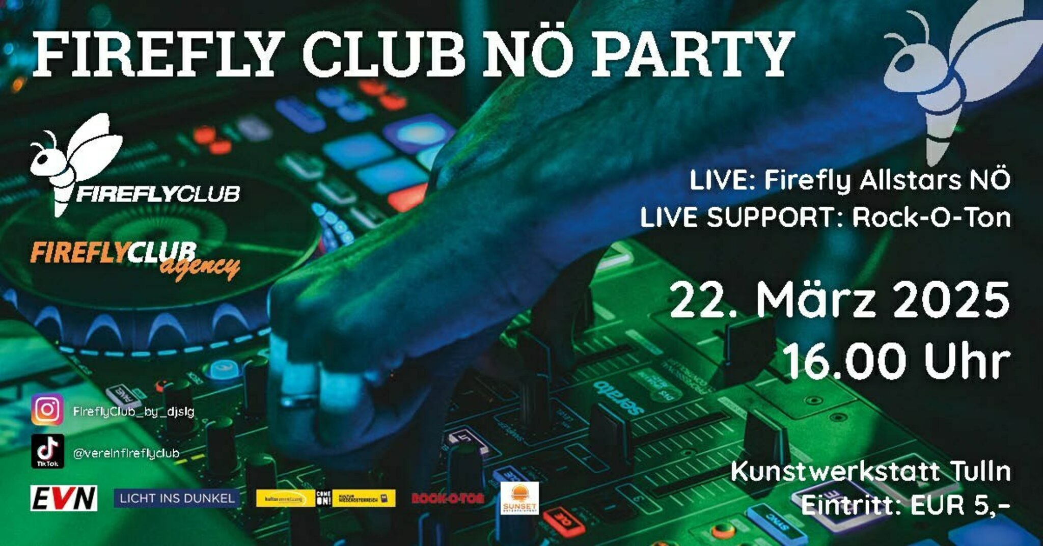 FireflyClub kommt wieder nach Tulln: SAVE THE DATE: 22.3.2025 - Tulln