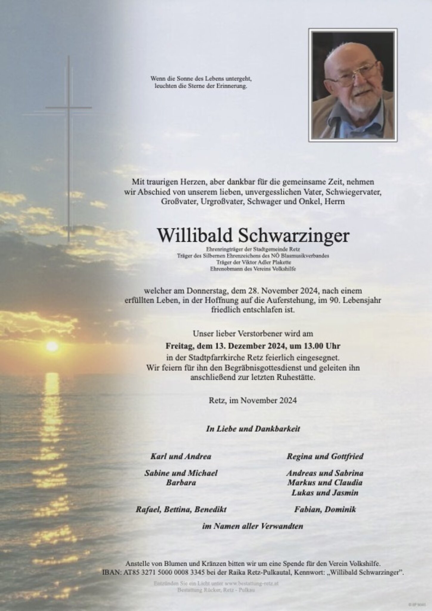 Ableben SPÖ Genosse: Willibald Schwarzinger aus Retz verstorben ...