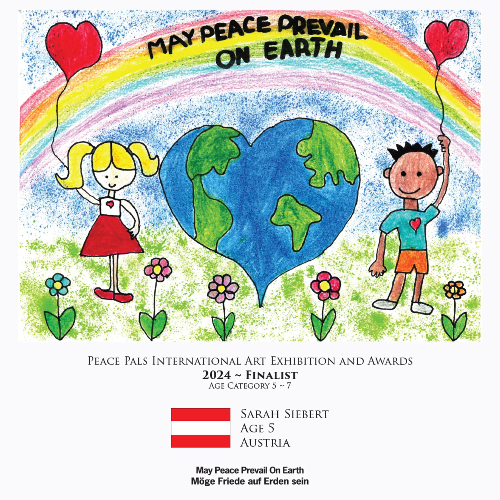 Peace Pals International: 5- jährige Sarah Siebert unter den Finalisten ...