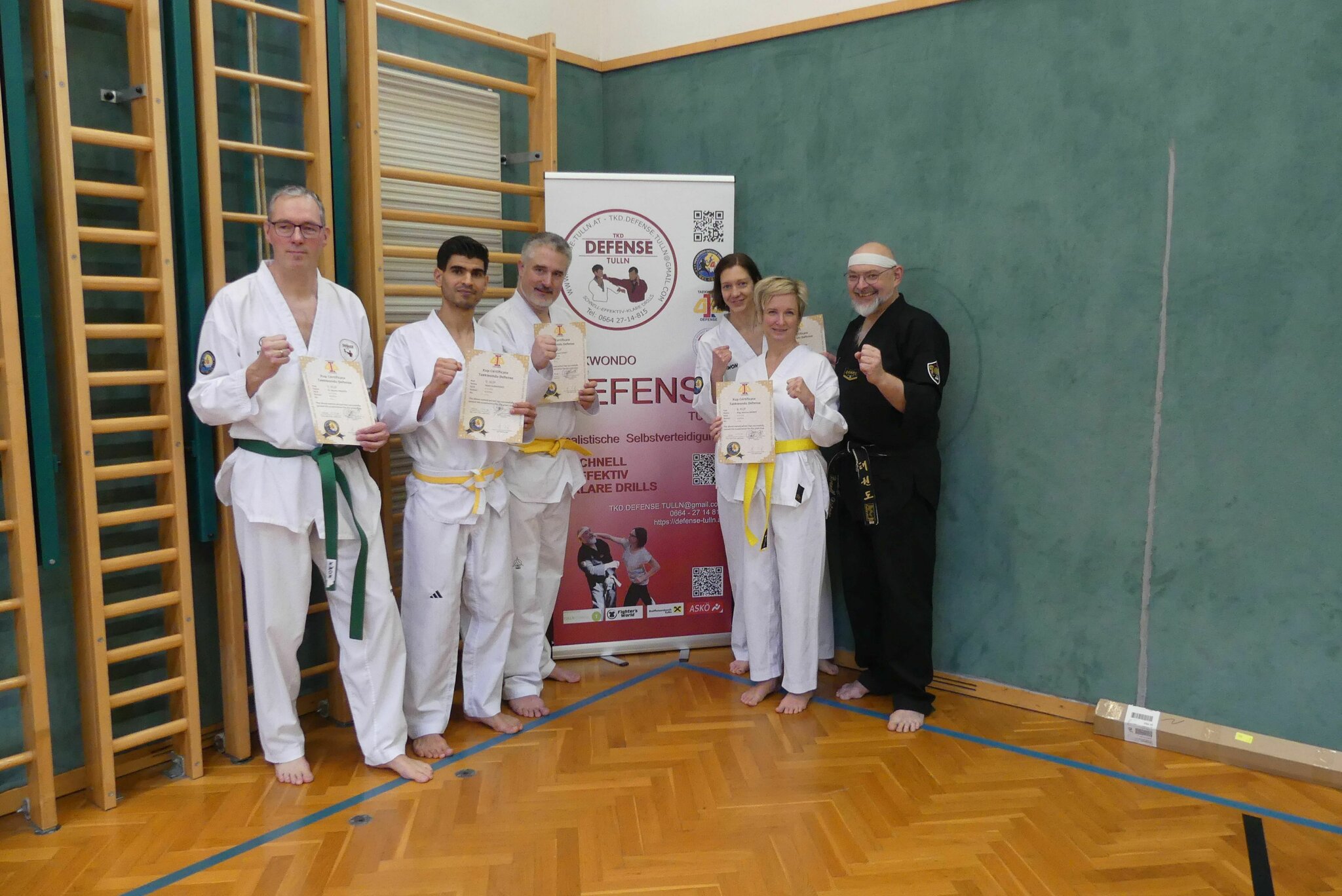 TKD-DEFENSE-TULLN Erfolgreiche Prüfung auf nächsten Schüler-Grad - Tulln