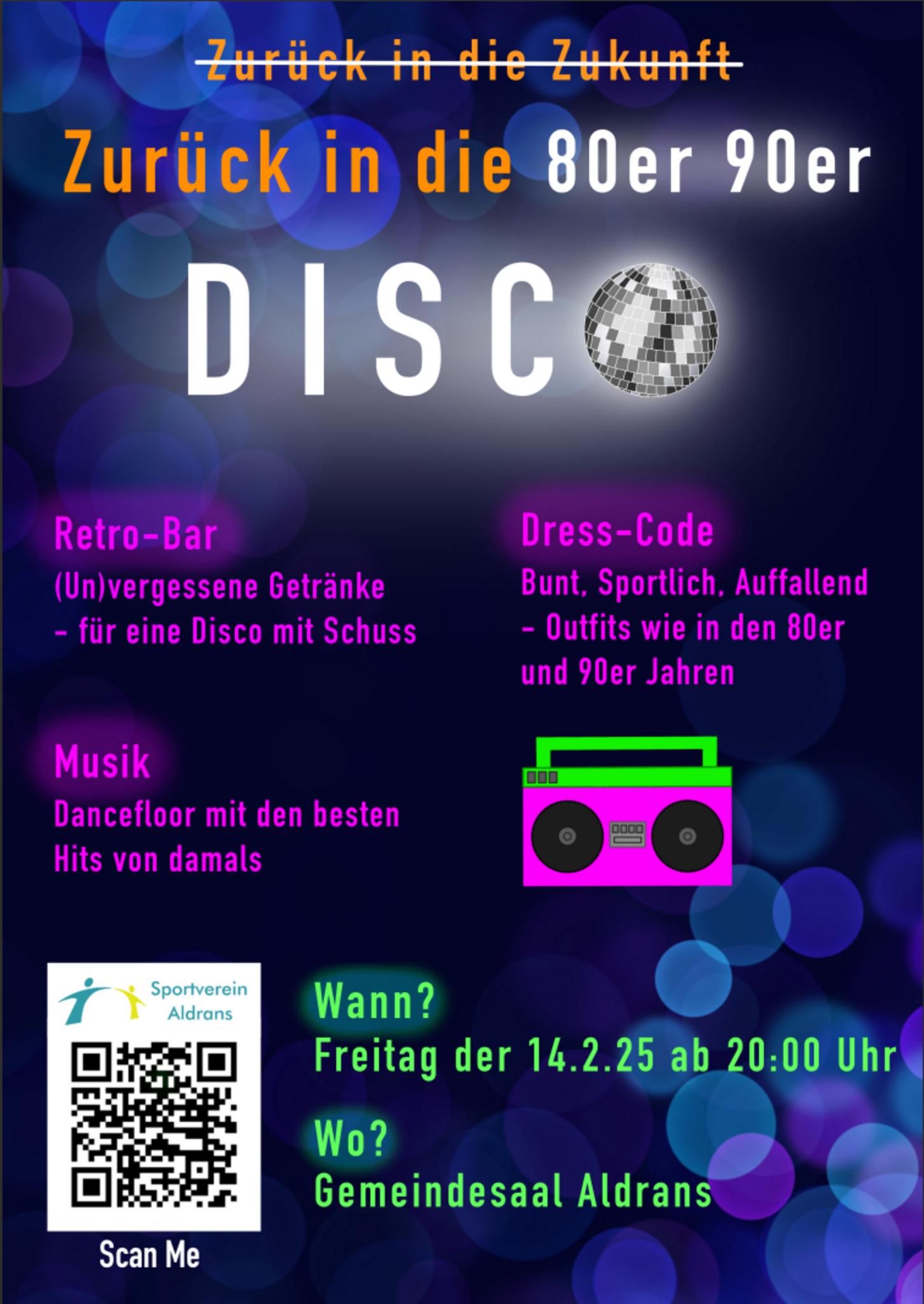 Retro Disco Party in Aldrans: „Zurück in die 80/90er“ Disco - Innsbruck