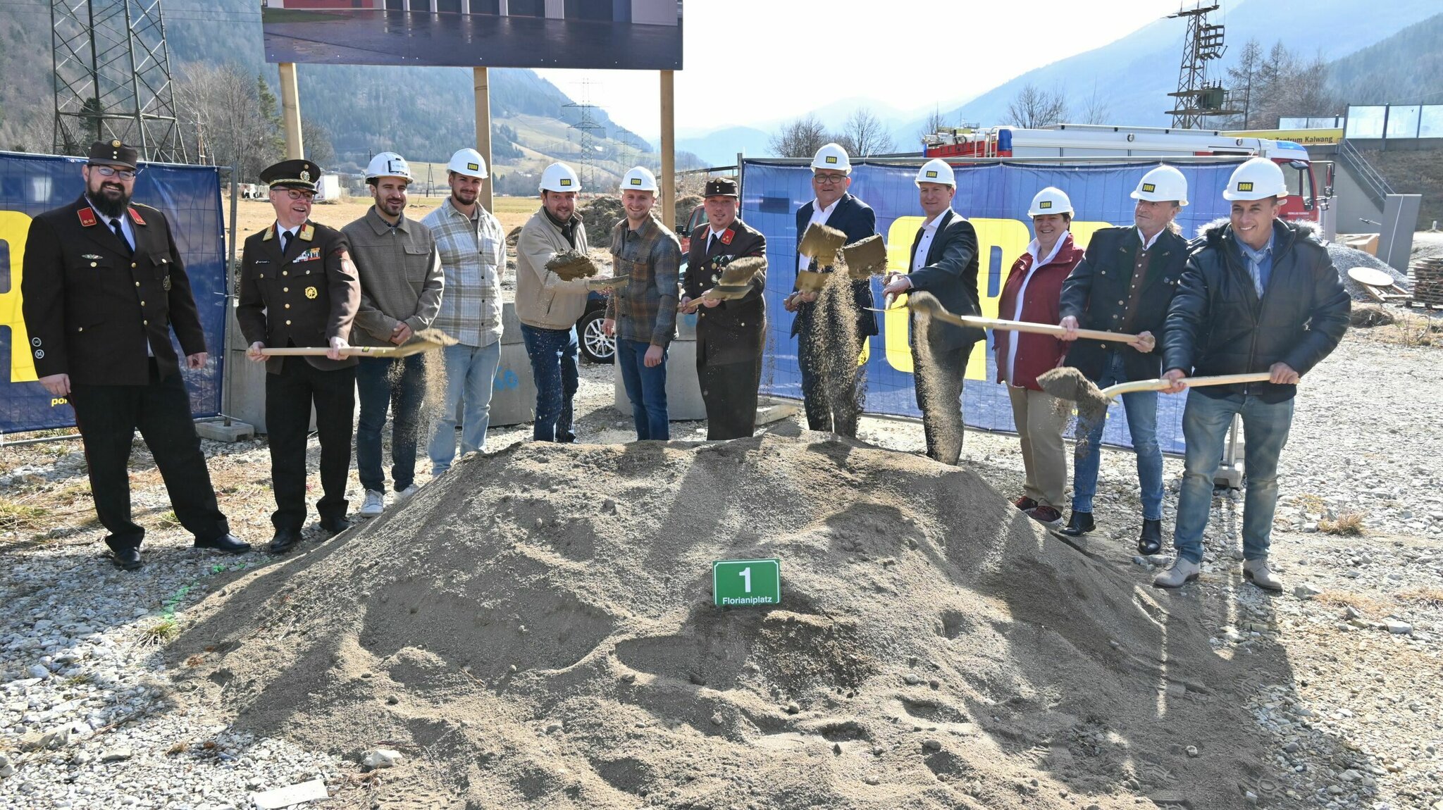 Spatenstich: Neubau für das Rüsthaus der Feuerwehr Kalwang startet - Leoben