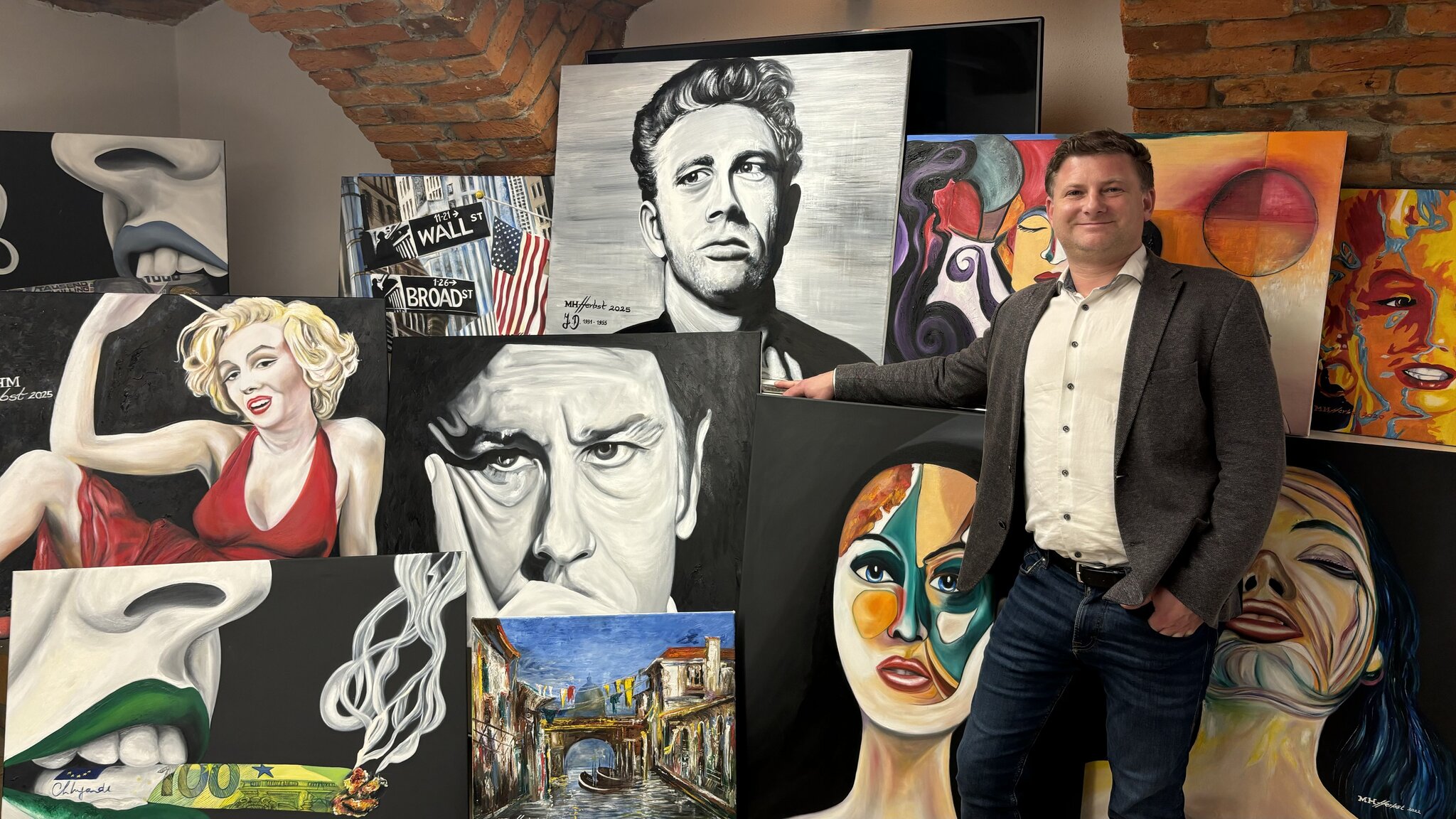 Mario Herbst stellt aus: Leibnitzer Banker greift mit Liebe zu Farbe ...