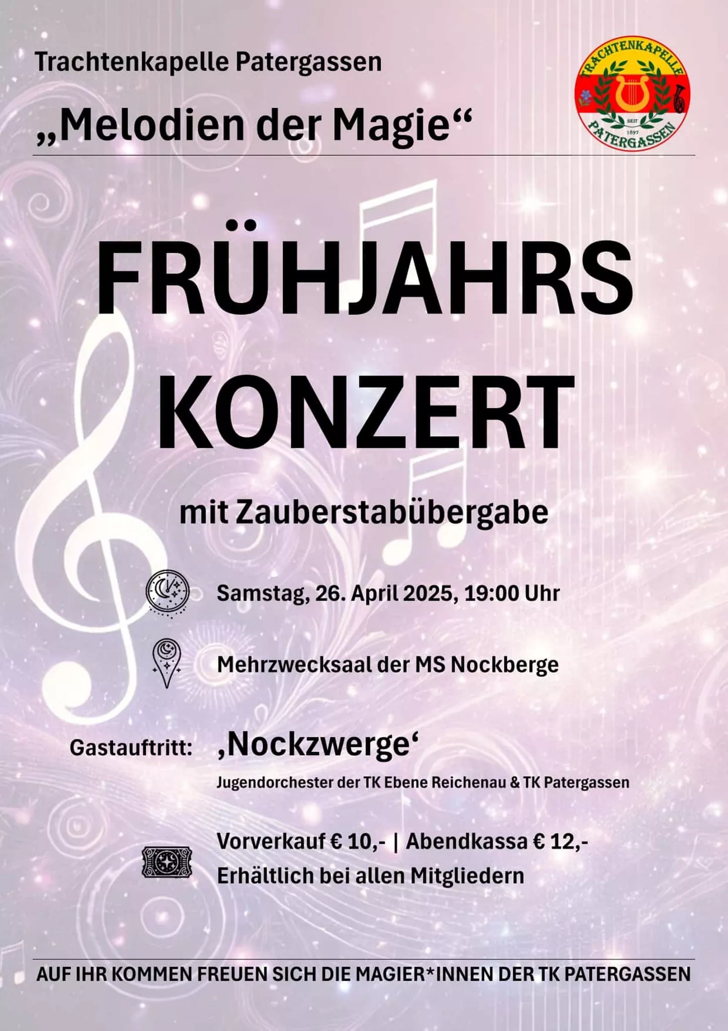 Frühjahrskonzert mit Taktstockübergabe: Trachtenkapelle Patergassen ...