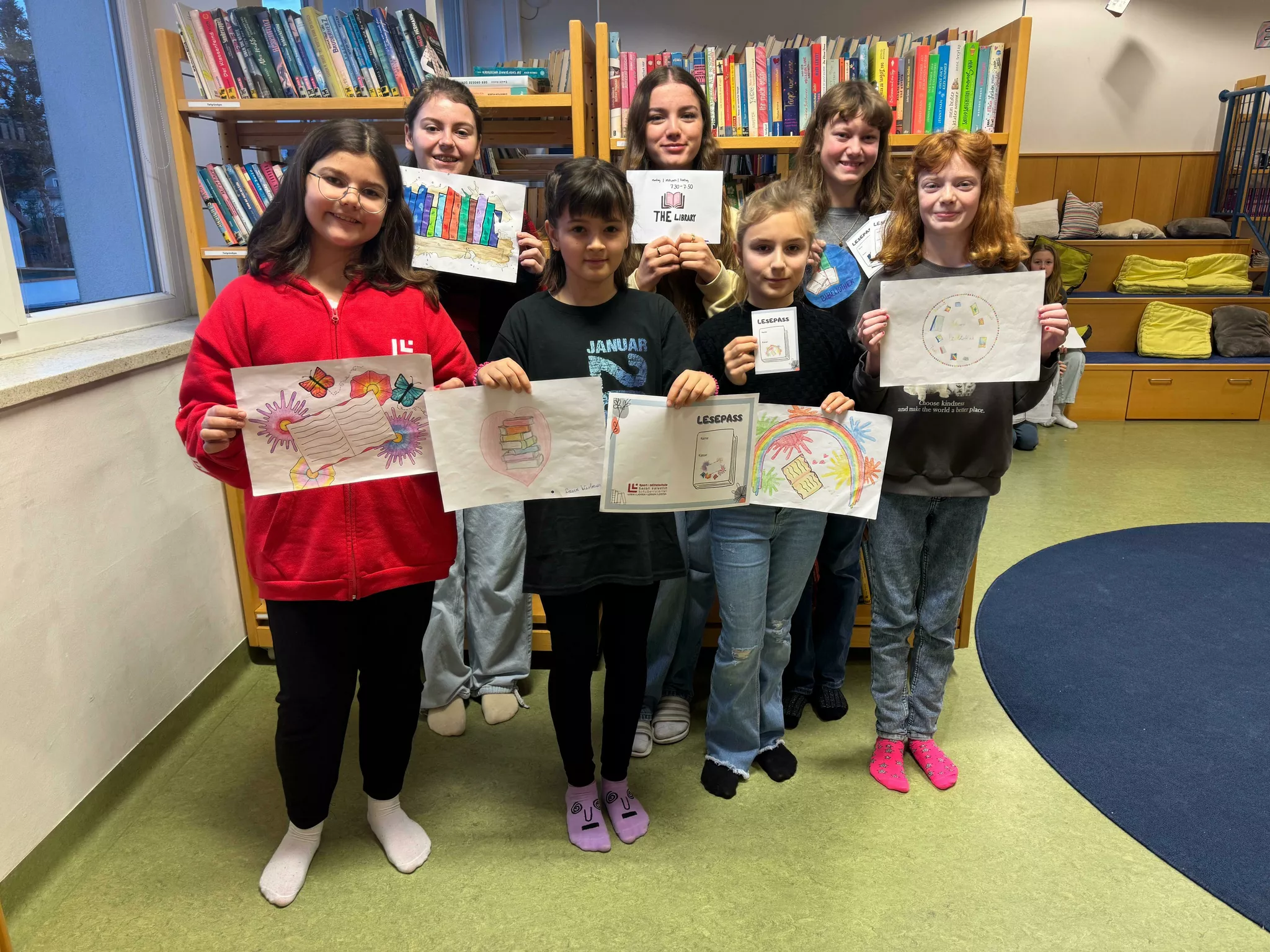 SMS St. Valentin: Kinder entwerfen neues Logo für die Schulbibliothek ...