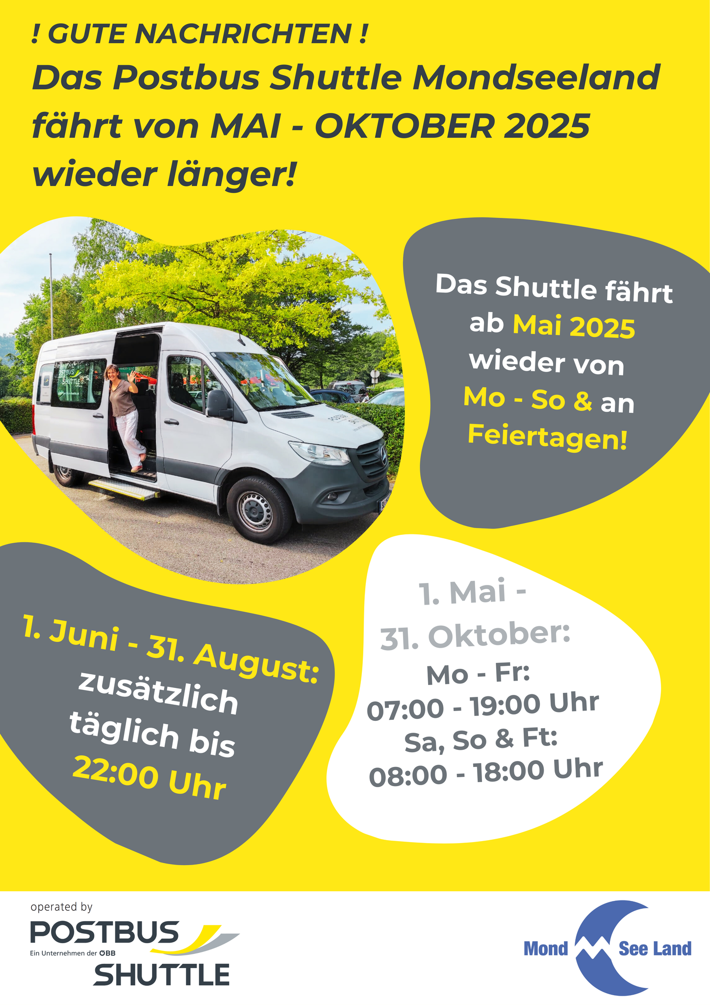 Mondseeland: Postbus Shuttle Mondseeland fährt wieder länger – Mobilität für alle sichern - Flachgau
